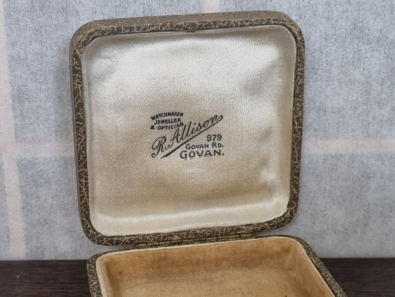 Antique Push Button Jewellery Box R Allison Govan Scotland Authentic ...