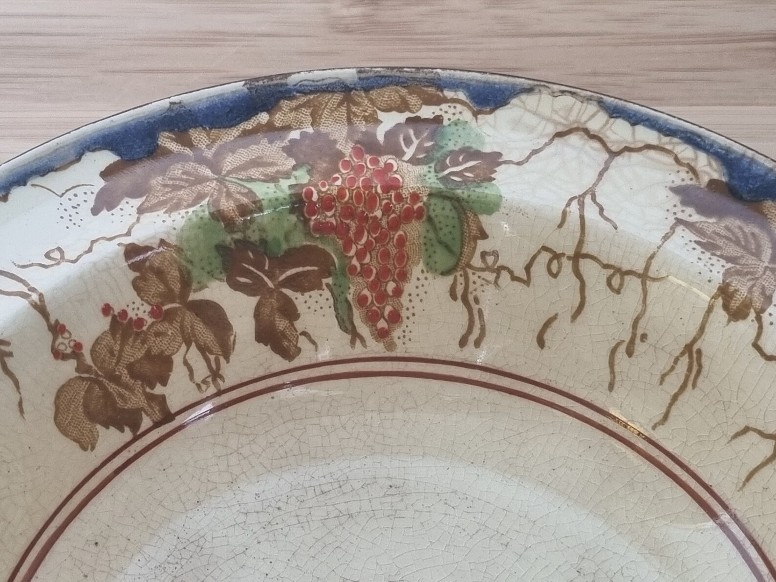 Antique Bursley Ware Bowl | Bacchus Grape Vine Pattern | Rare English ...