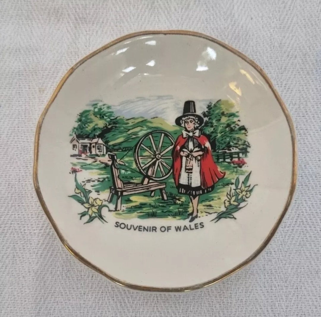 Welsh Spinning Wheel Plate | Vintage James Kent Old Foley England ...