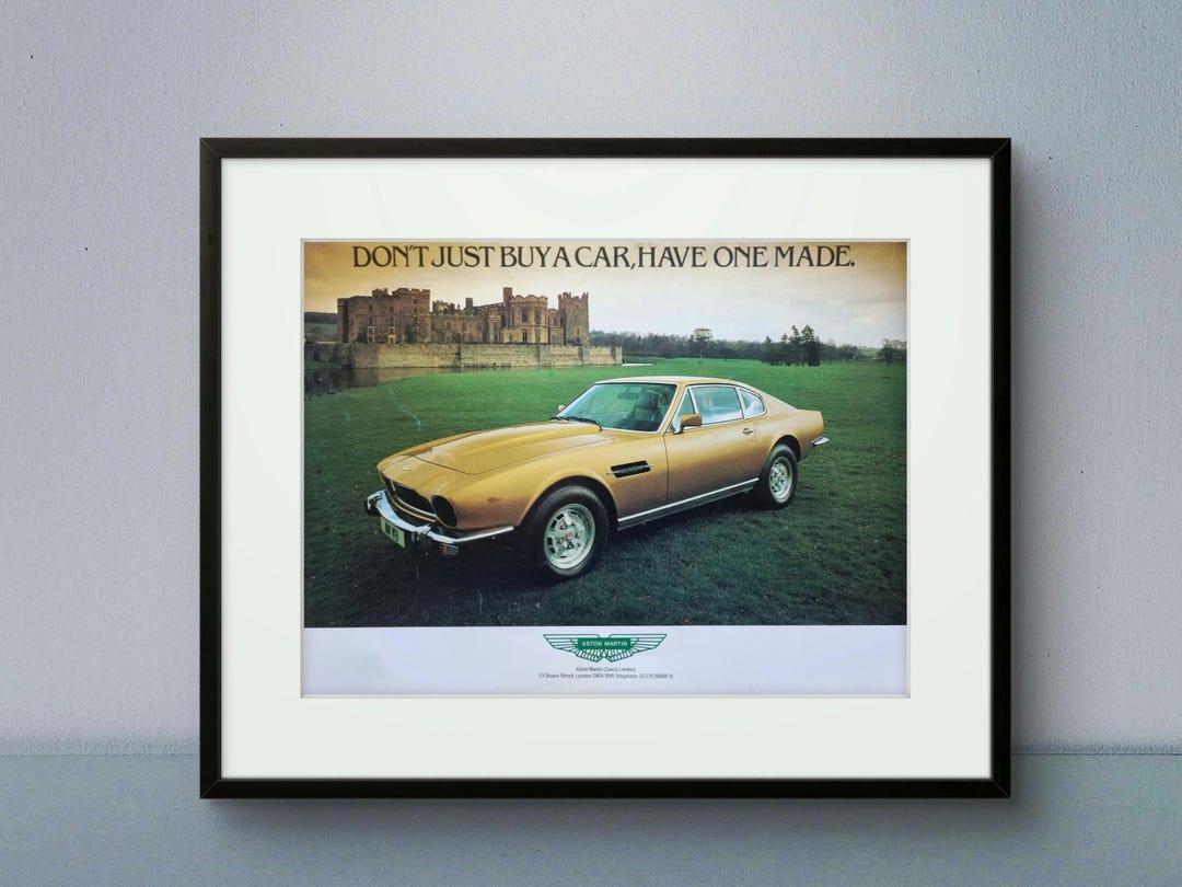 1970s Aston Martin V8 Vantage Car Advert, Original Print Page, 1975 ...