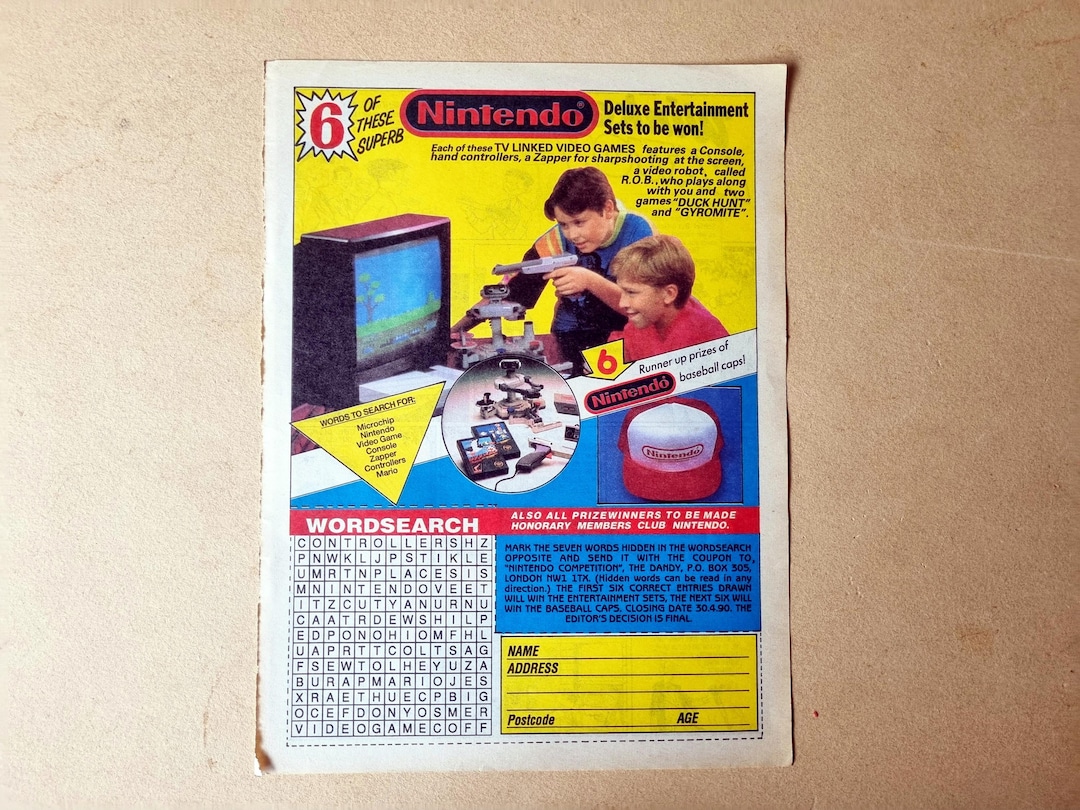 Nintendo Entertainment System Competition 1990 – Vintage Video Game ...