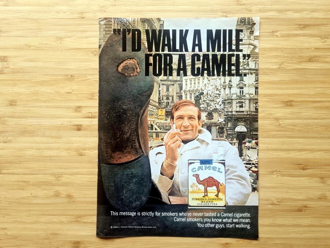 Vintage Tobacco Advertisement Print, Camel Cigarettes, 1968 Magazine Ad ...