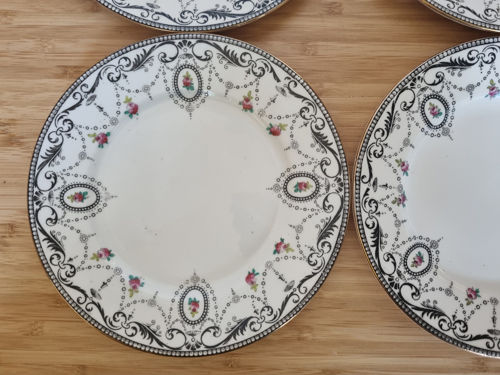 Shelley China Plates, Antique English 1920a Kitchen, Art Nouveau Rare ...