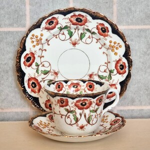Victorian Imari Tea Trio | Antique Cartwright Edwards 1890s | Hand ...