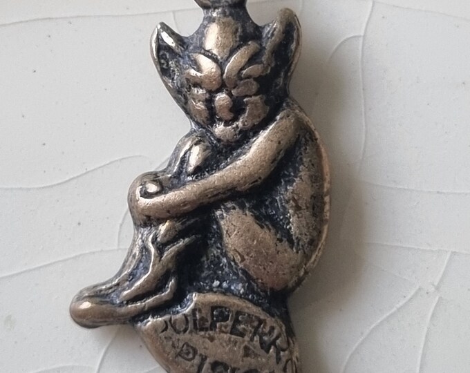 Polperro Piskie Brass Pendant - Pixie Charm for Necklace or Jewellery ...