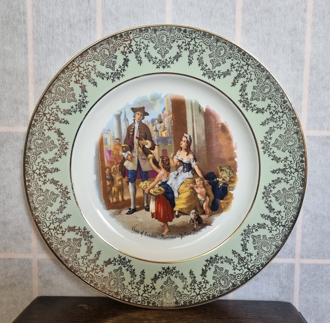 Cries of London Plate | Victorian Primrose Seller Scene | Liverpool ...