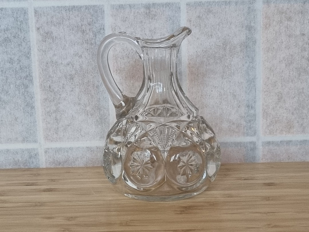 Cruet Table Jug, Antique English Hand Blown Glass, Fancy Tableware for ...