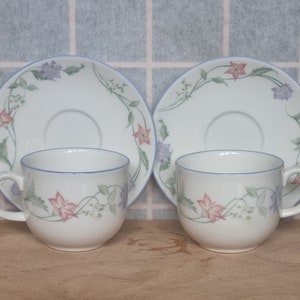 Royal Doulton Tea Set | Summer Carnival Cups Saucers | 1990s Large ...