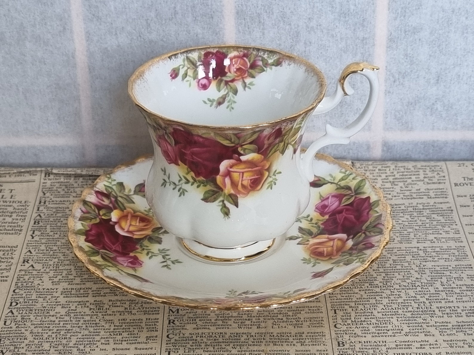 Royal Albert Old Country Roses Tea Cup and Saucer - Etsy