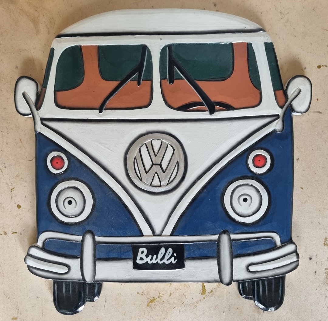 VW Bulli Wall Art Large Wooden Campervan Plaque 15x15 Volkswagen Bus ...