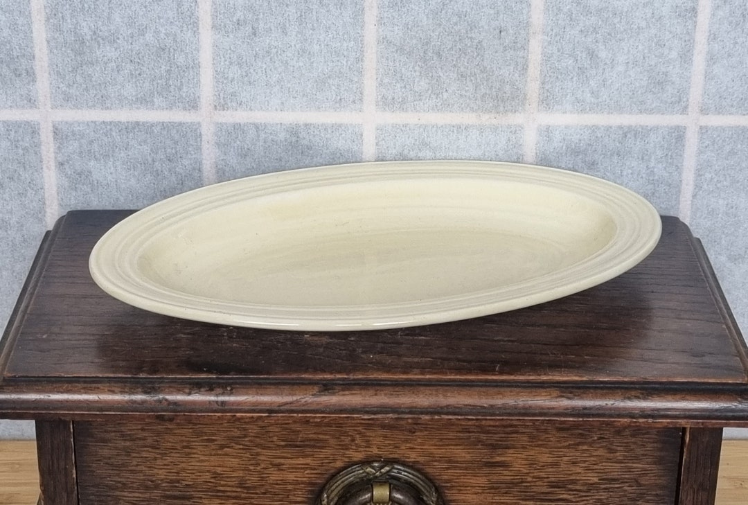 Crown Ducal Oval Plate | Vintage Cream China Serving Dish | English Pottery Large Platter ...
