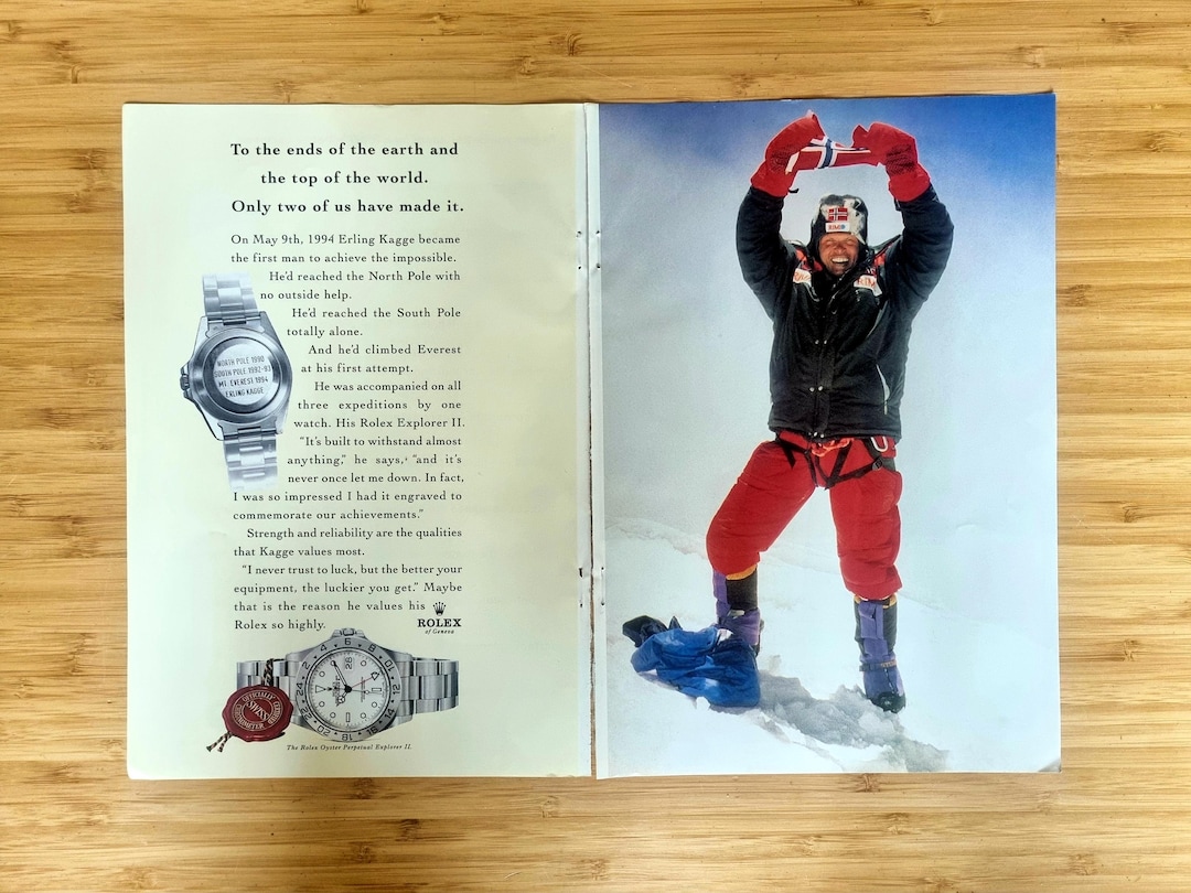 Rolex Explorer II Advertisement, Erling Kagge Polar Explorer Two-page ...