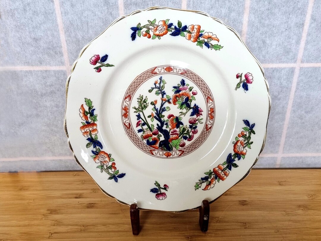 Rare Antique Indian Tree Plate, Hancock & Sons England, Victorian 1800s ...