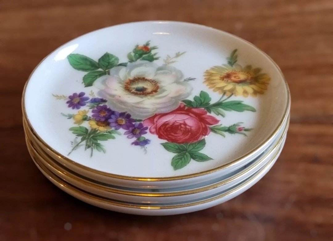 Furstenberg Porcelain Plates Vintage West Germany 3 Small Dishes ...