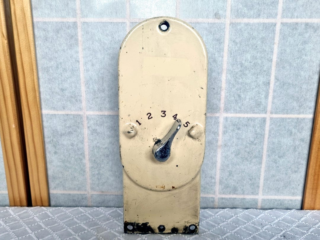 Enamelled Cooker Control Dial Plate, Aga Cooker Control Panel, 1950s ...