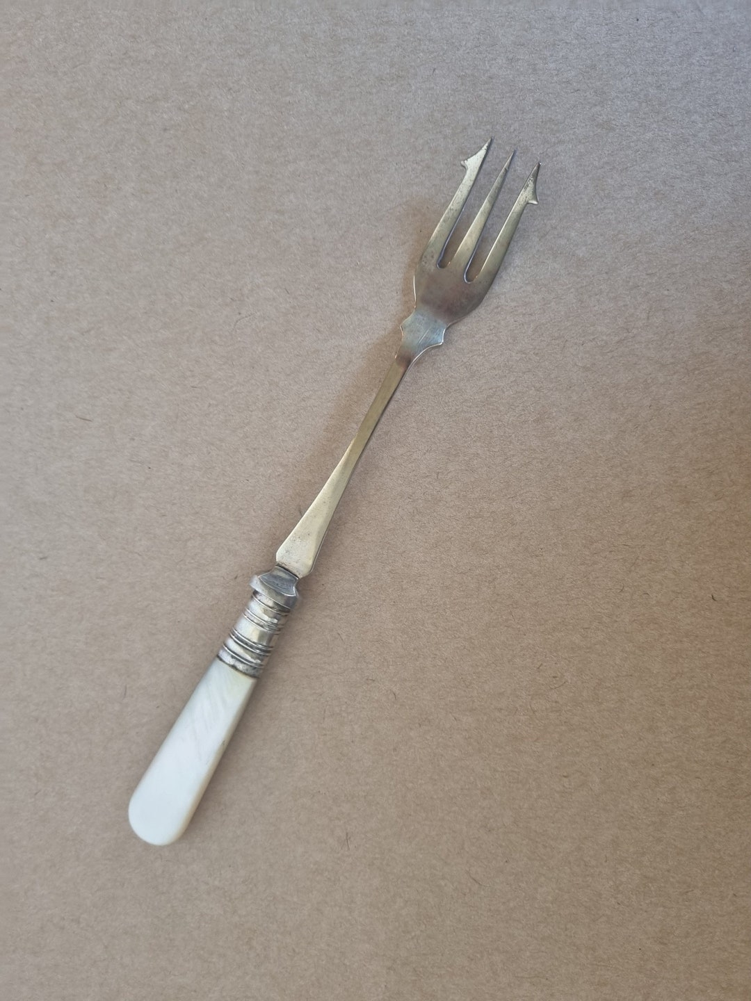 Mother of Pearl Pickle Fork | Antique Silver Plate Serving Utensil ...