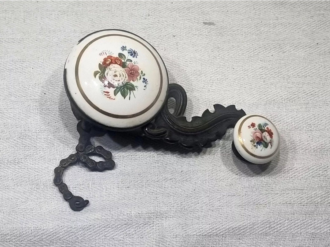 Antique Bell Pull Victorian English Ceramic Floral Servant Call - Etsy