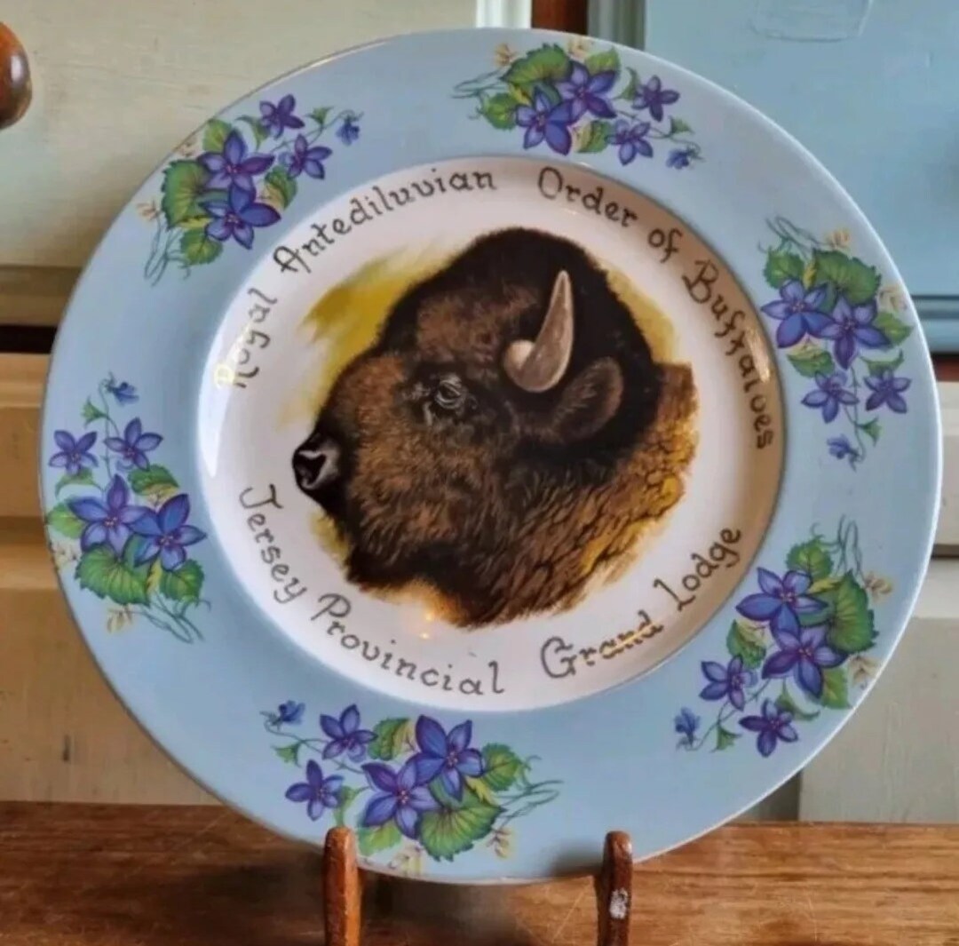 Antediluvian Order Buffalo Plate | Rare Masonic Lodge Collectible ...