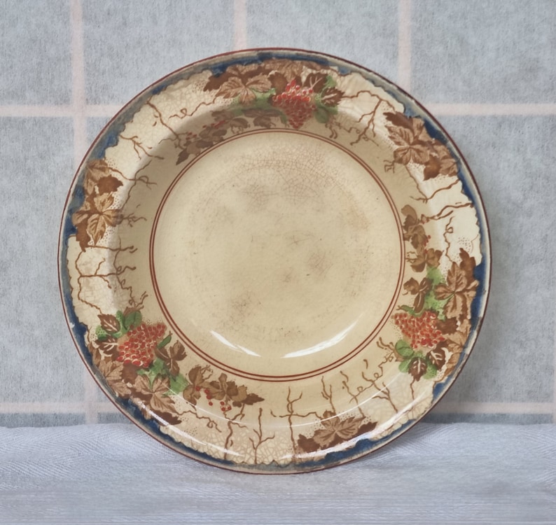 Antique Bursley Ware Bowl | Bacchus Grape Vine Pattern | Rare English ...