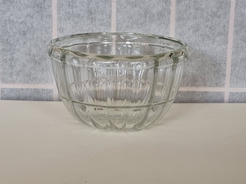 Vintage English Pyrex Jello Mold | Retro Glass Dessert Bowl | Ribbed ...
