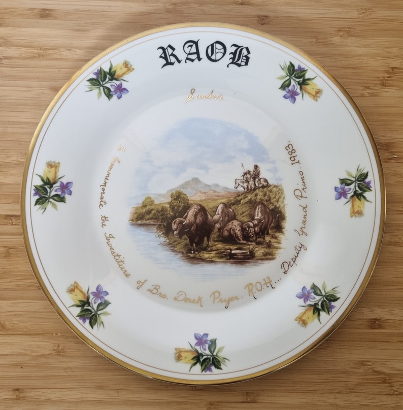 Royal Doulton Masonic RAOB Plate | Antediluvian Order of Buffaloes ...