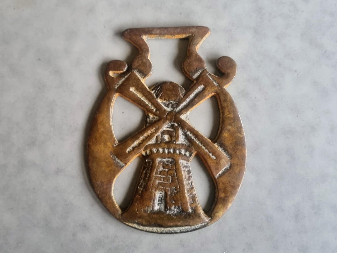 Vintage Windmill Horse Brass | English Equestrian Tack Ornament ...