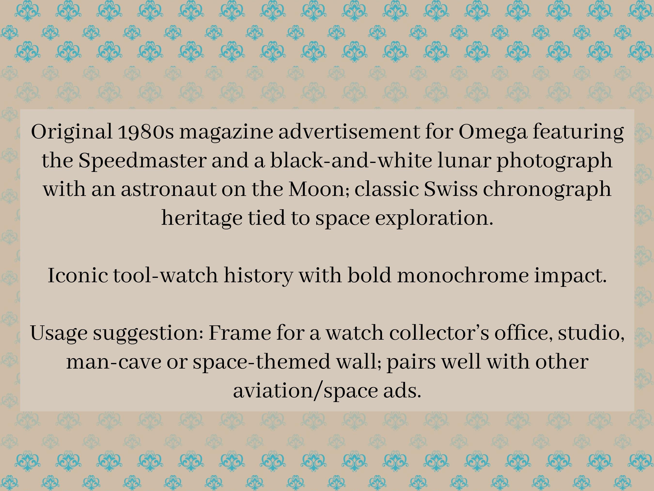 Original Omega Speedmaster "significant Moments" Advertisement, Moon ...
