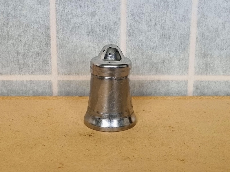 Old Hall England Salt Shaker | Vintage Stainless Steel Bell Shape Spice ...