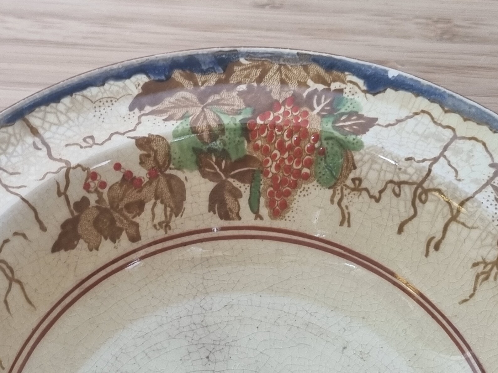 Antique Bursley Ware Bowl | Bacchus Grape Vine Pattern | Rare English ...