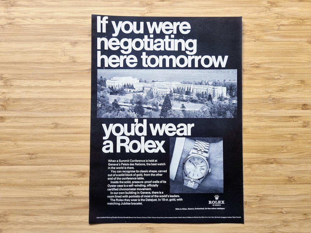 Rolex Datejust Aesthetic Ad | “if You Were Negotiating…” | Bold B/W ...