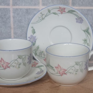 Royal Doulton Tea Set | Summer Carnival Cups Saucers | 1990s Large ...