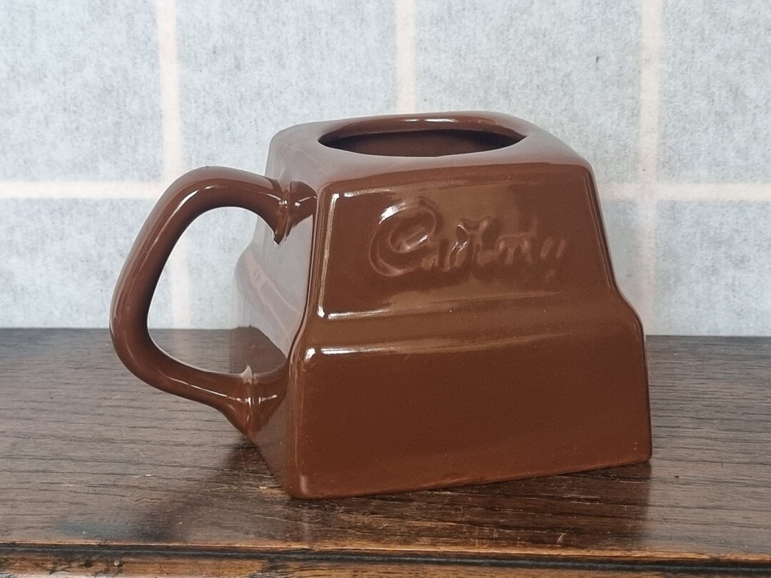 Cadbury Chocolate Block Mug | Rare Brown Ceramic Novelty Cup | Vintage ...