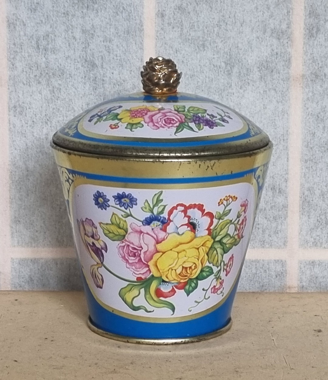 Vintage Floral Tin Box | Sevres Porcelain Reproduction | Wallace ...