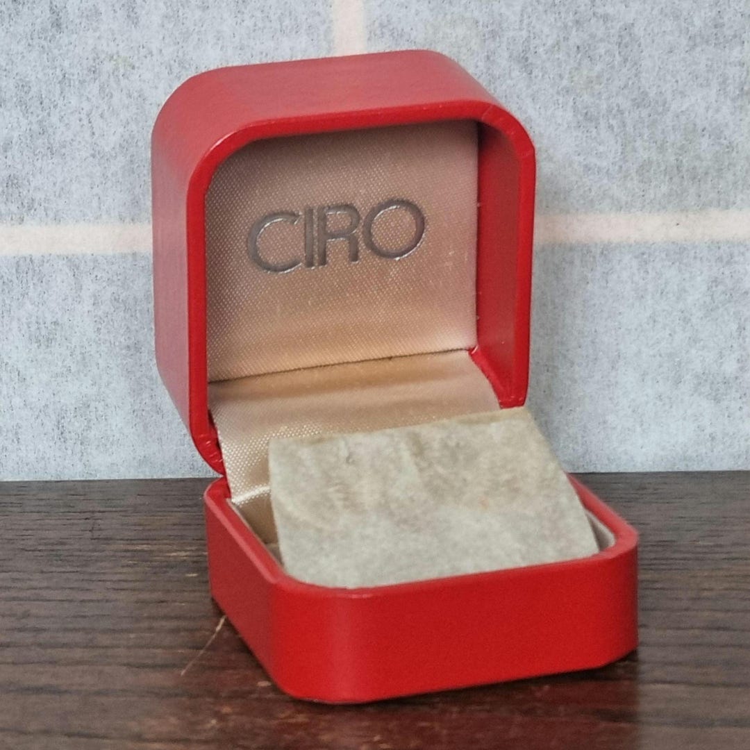 Vintage Ciro Red Box | Jewelry Display Case | Retro Earring Gift Box ...
