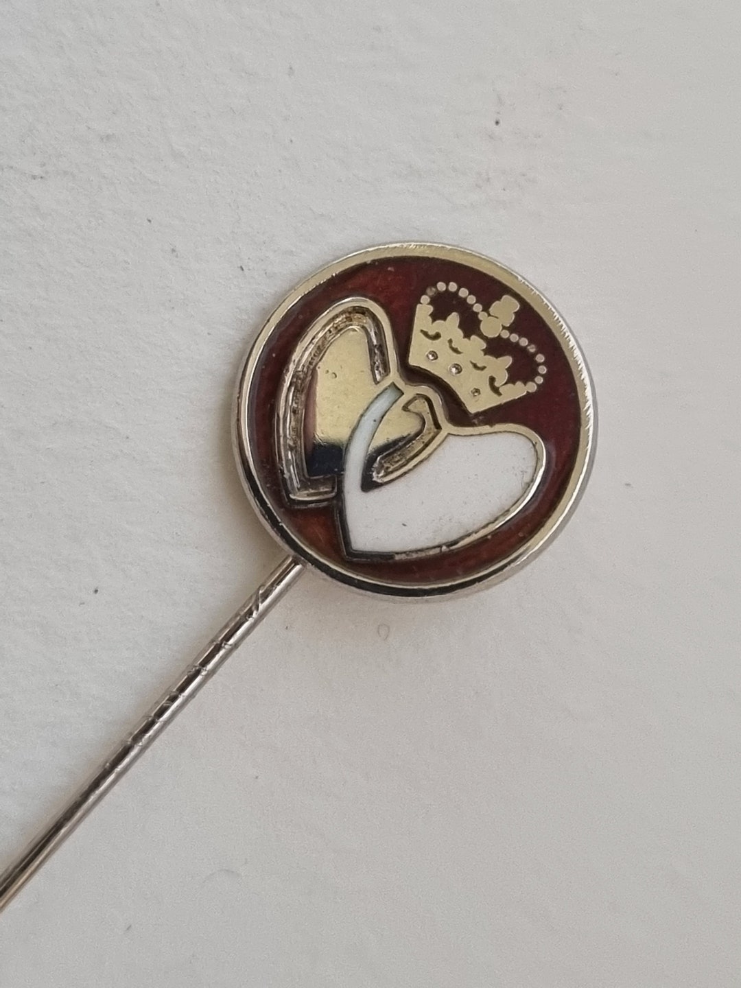 British Blood Donor Pin | Vintage Crown Heart Enamel Badge | NHS ...