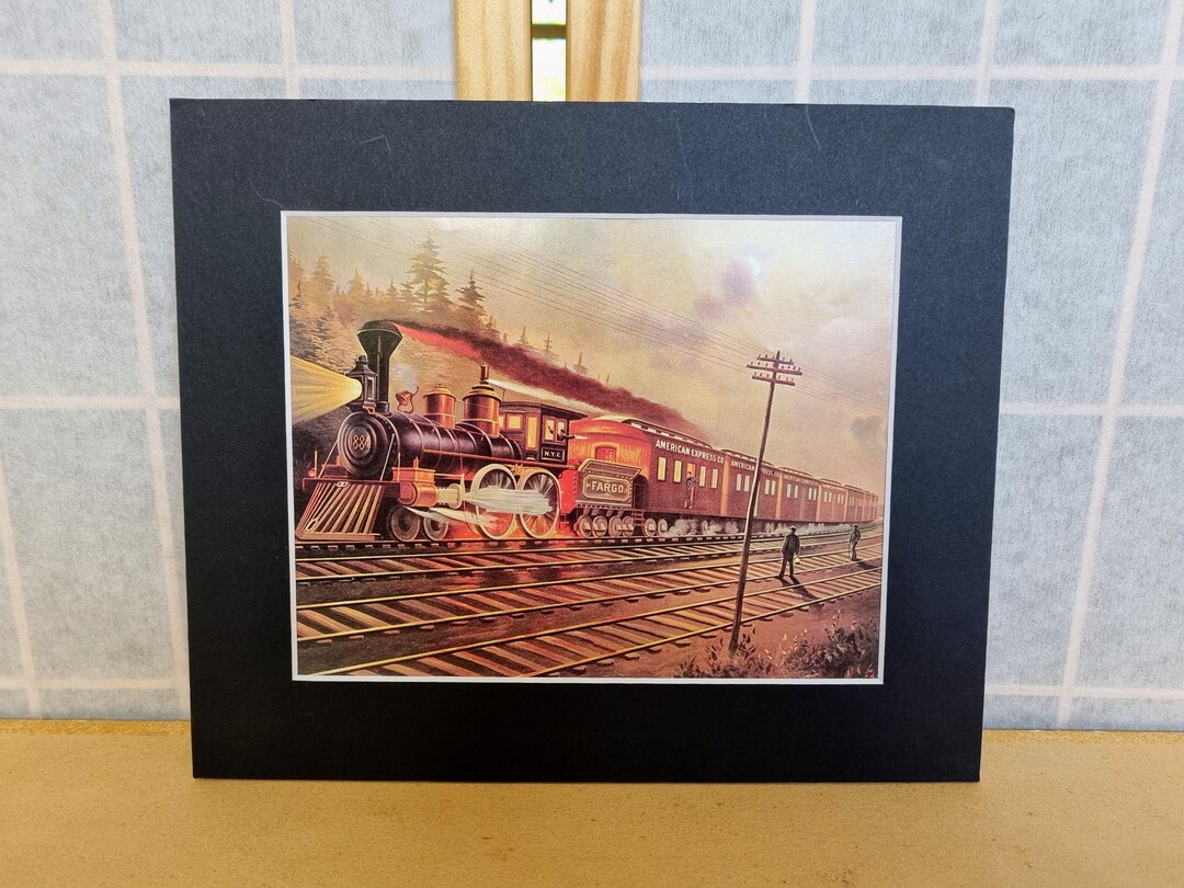 American Express Steam Locomotive Art Print | New York Central Railroad ...