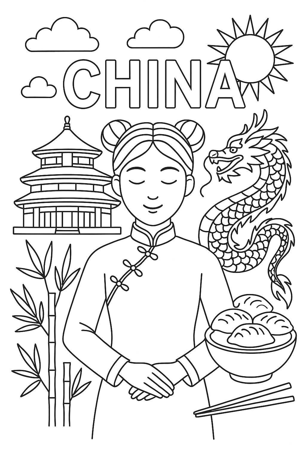 World Culture Coloring Pages | 10 Printable Countries | Kids Activity ...