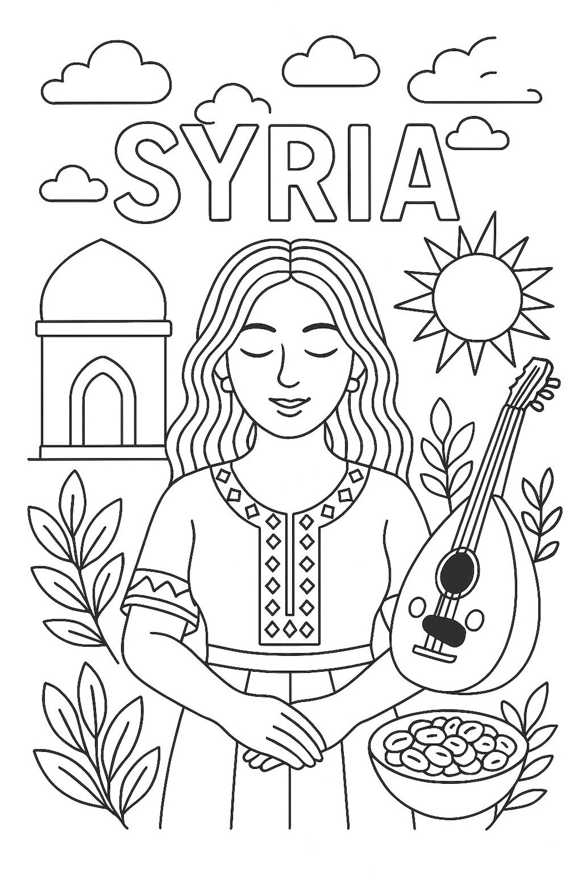 World Culture Coloring Pages | 10 Printable Countries | Kids Activity ...