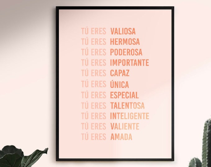 TU ERES AFIRMACIÓN Latina Feminist Poster Feminist Wall - Etsy