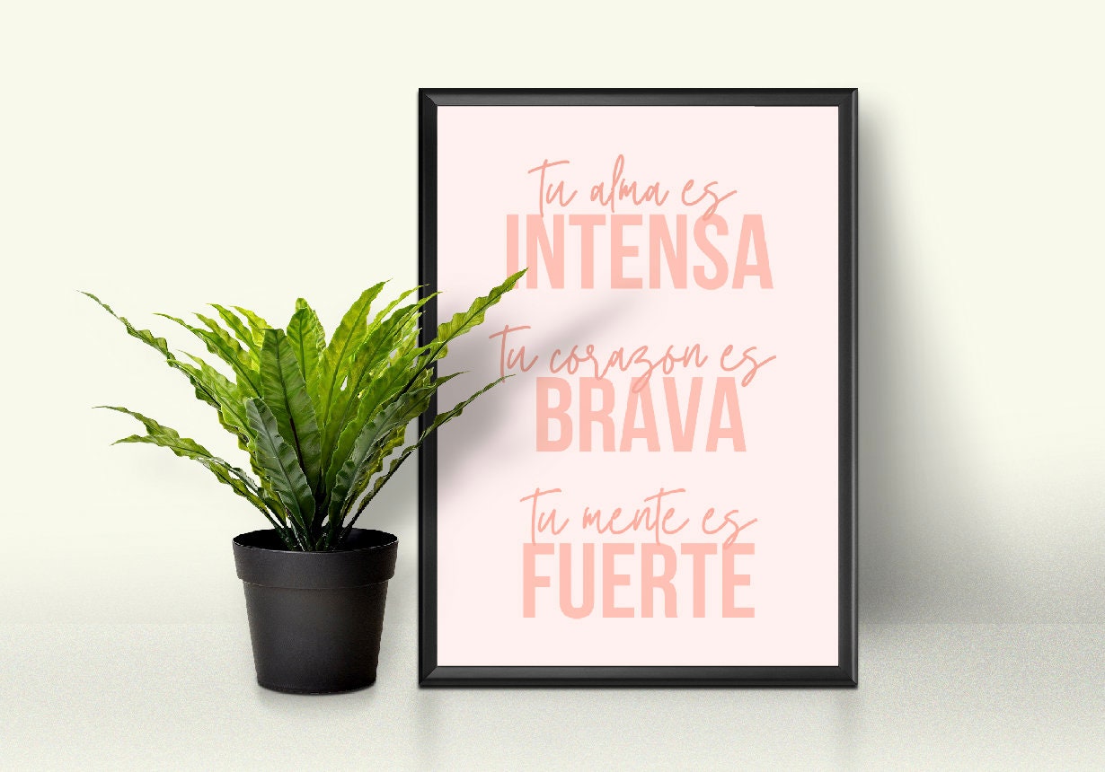 Tu Alma Corazon Mente Spanish Affirmation Latina Feminist - Etsy