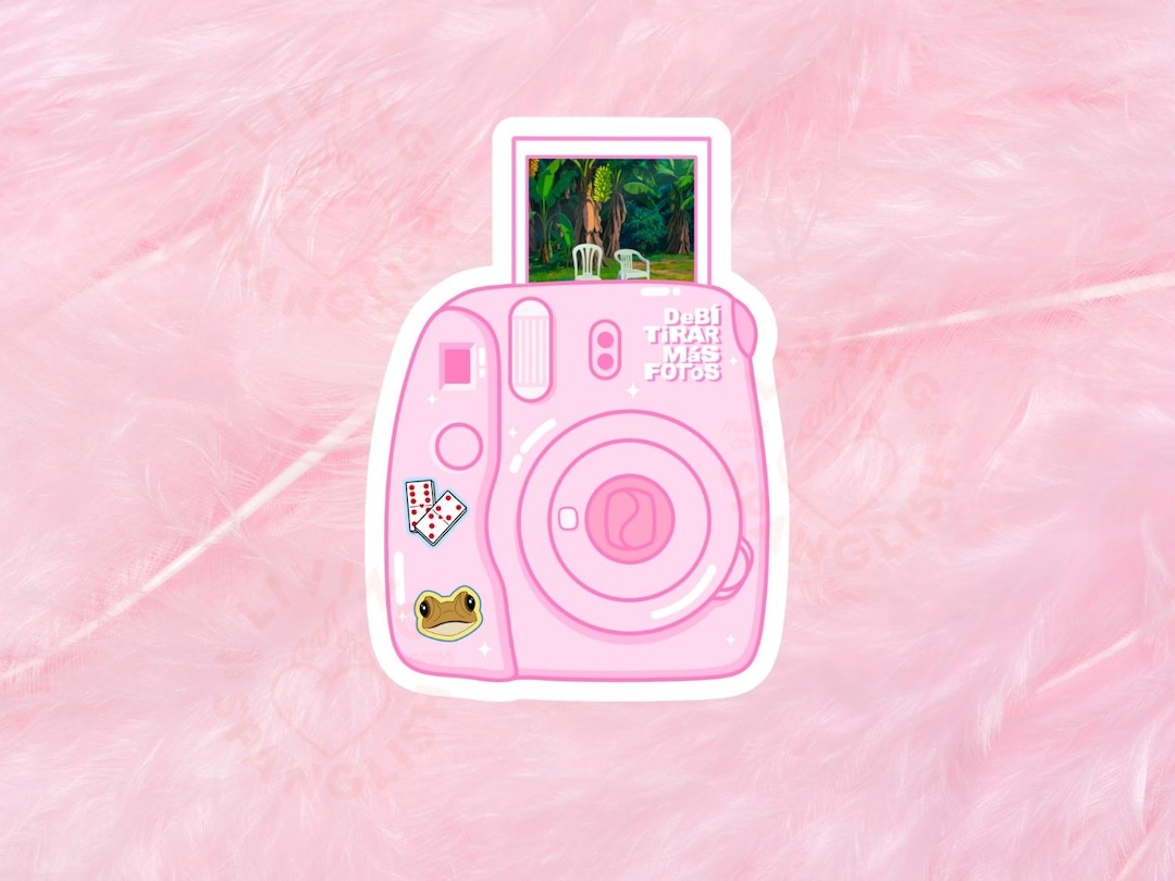 DebÍ Tirar MáS Fotos Instax Pink Camera Sticker | Bad Bunny Sticker ...