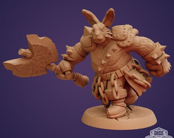 Rabbit Barbarian | Etsy