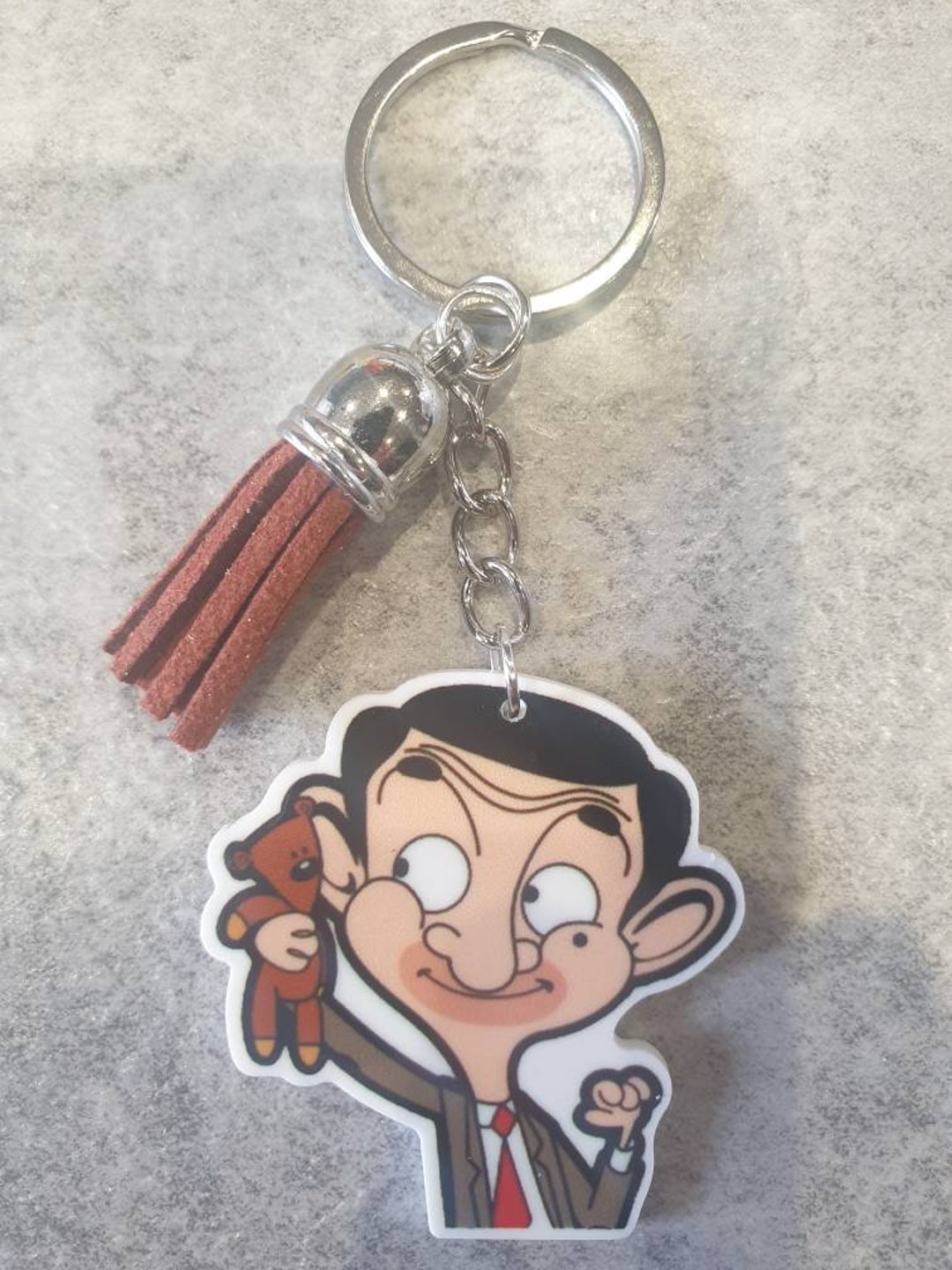 Mr Bean Keyring Keychain Hand Bag Charm - Etsy