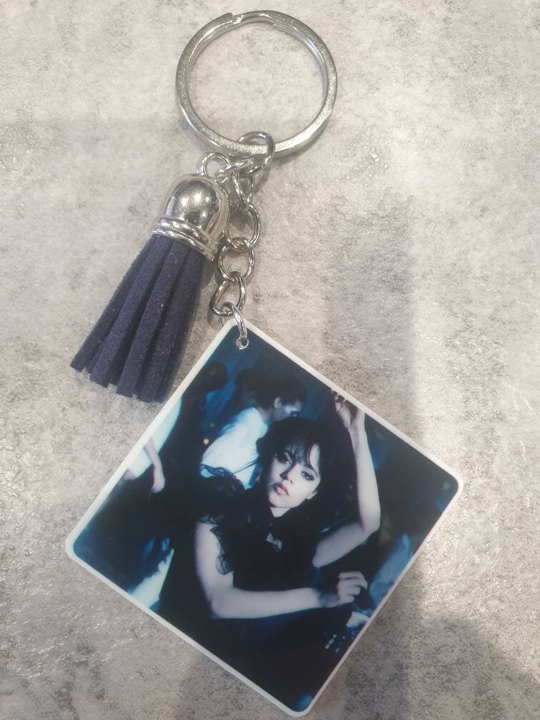 Wednesday Addams the Addams Family Nevermore Keyring Keychain Hand Bag ...