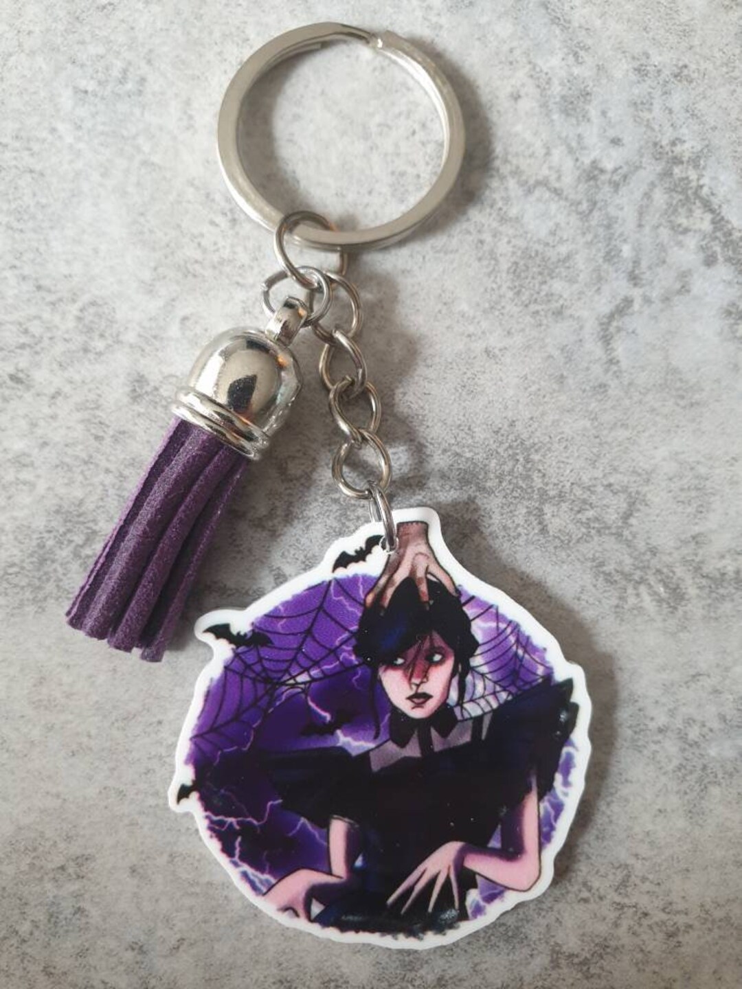 Wednesday Addams the Addams Family Thing Keyring Keychain Hand Bag ...