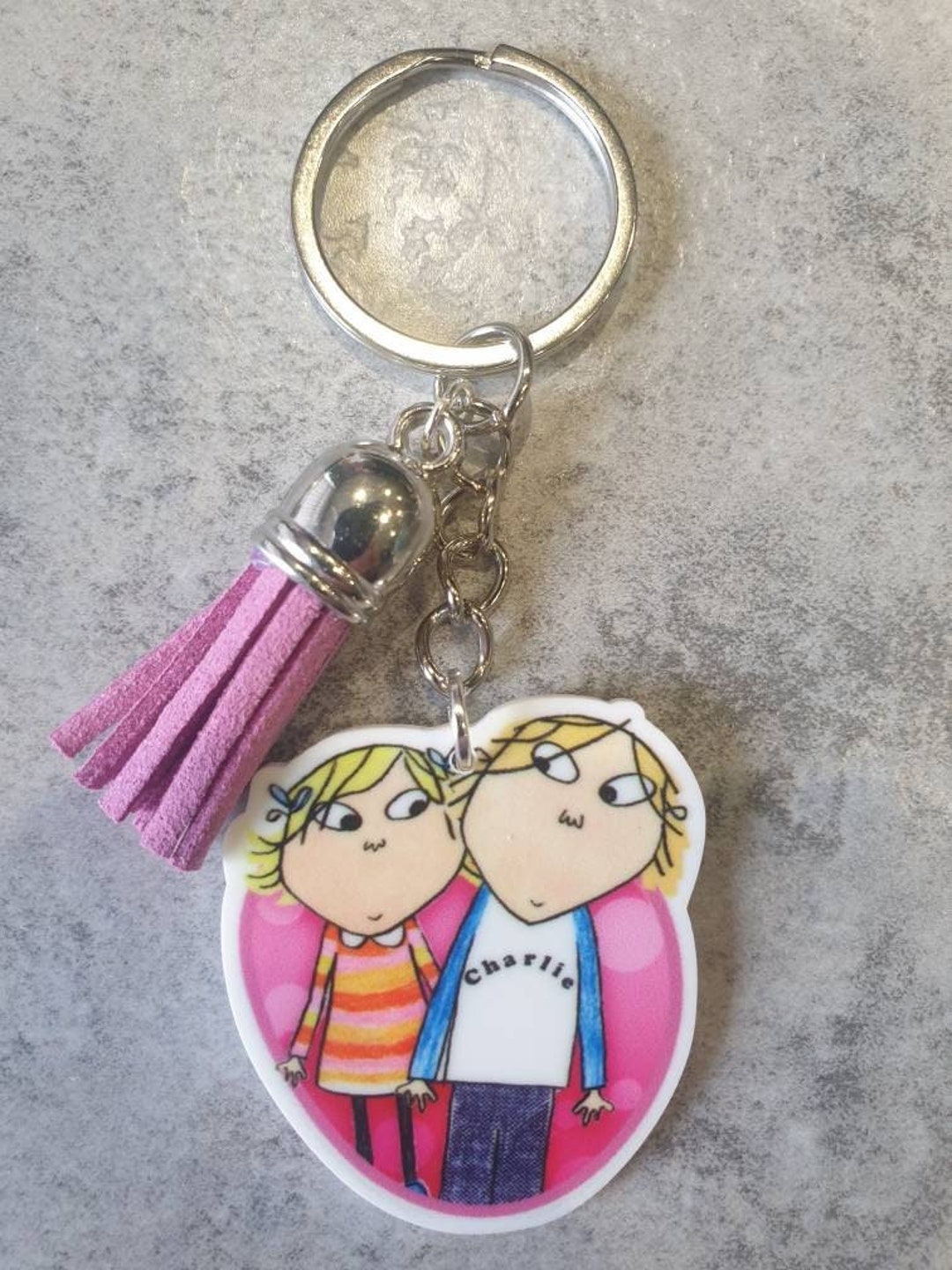 Charlie and Lola Keyring Keychain Hand Bag Charm - Etsy UK