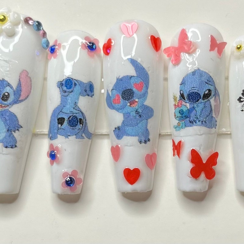 Lilo and Stitch Nails - Etsy