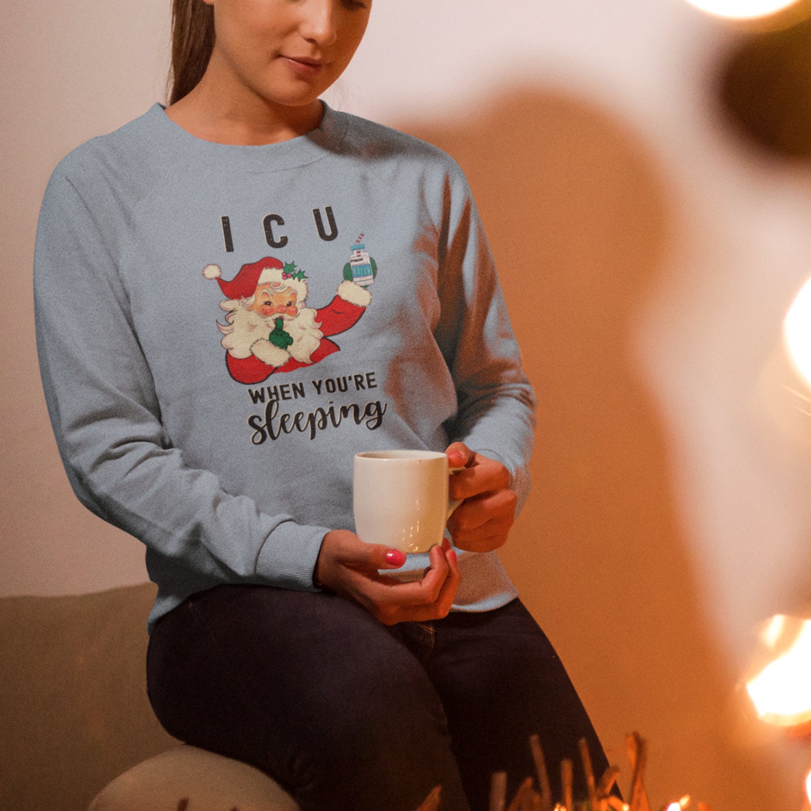 ICU Nurse Christmas Sweater, Doctor Xmas Sweatshirt, Healthcare Worker ...