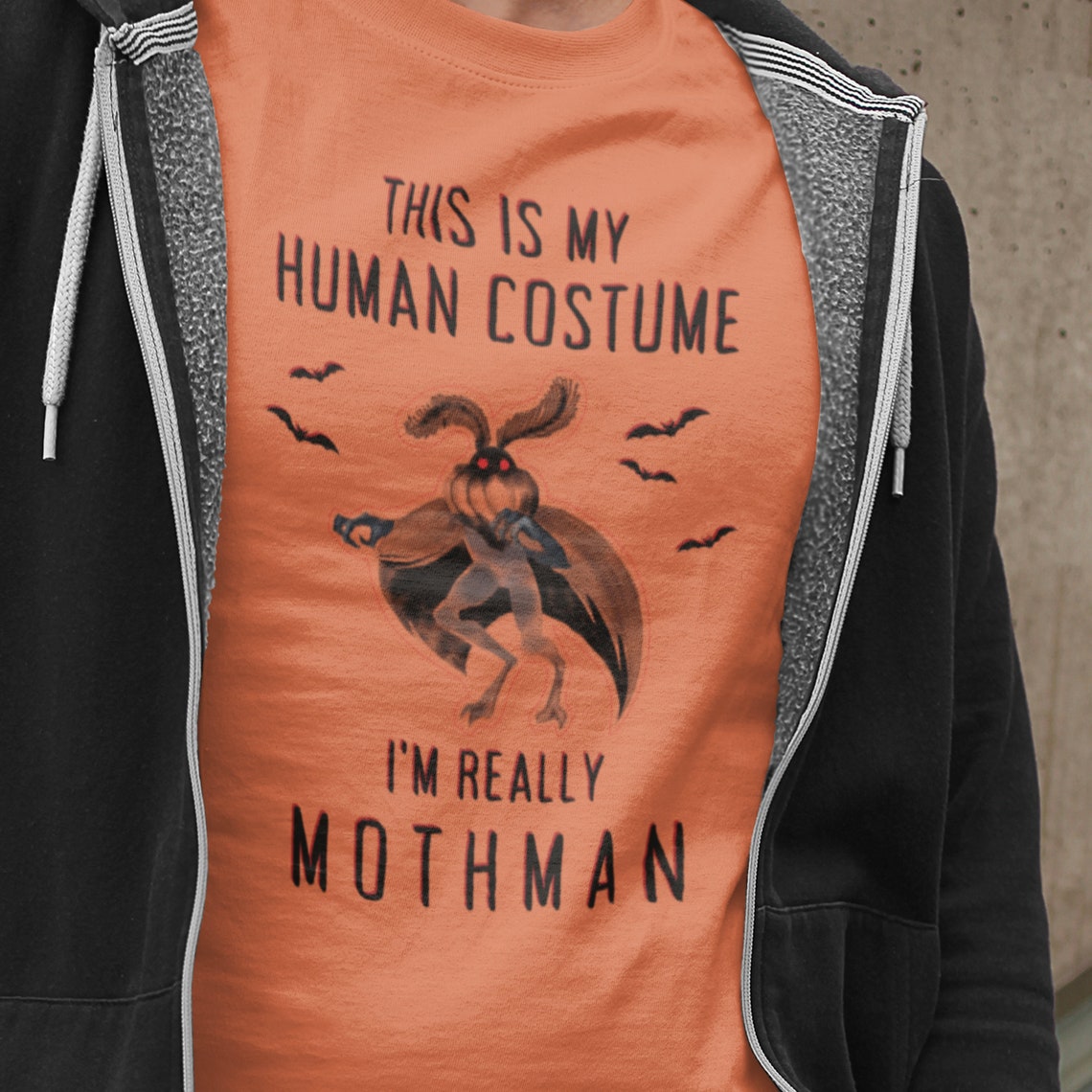 Mothman Shirt, Cryptidcore Clothes, Mothman Costume, Cryptid Clothing ...