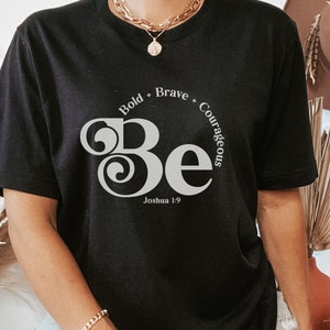 Jesus Shirt Joshua 1:9 Tshirt Worship T-shirt Faith Based Tee Christian ...